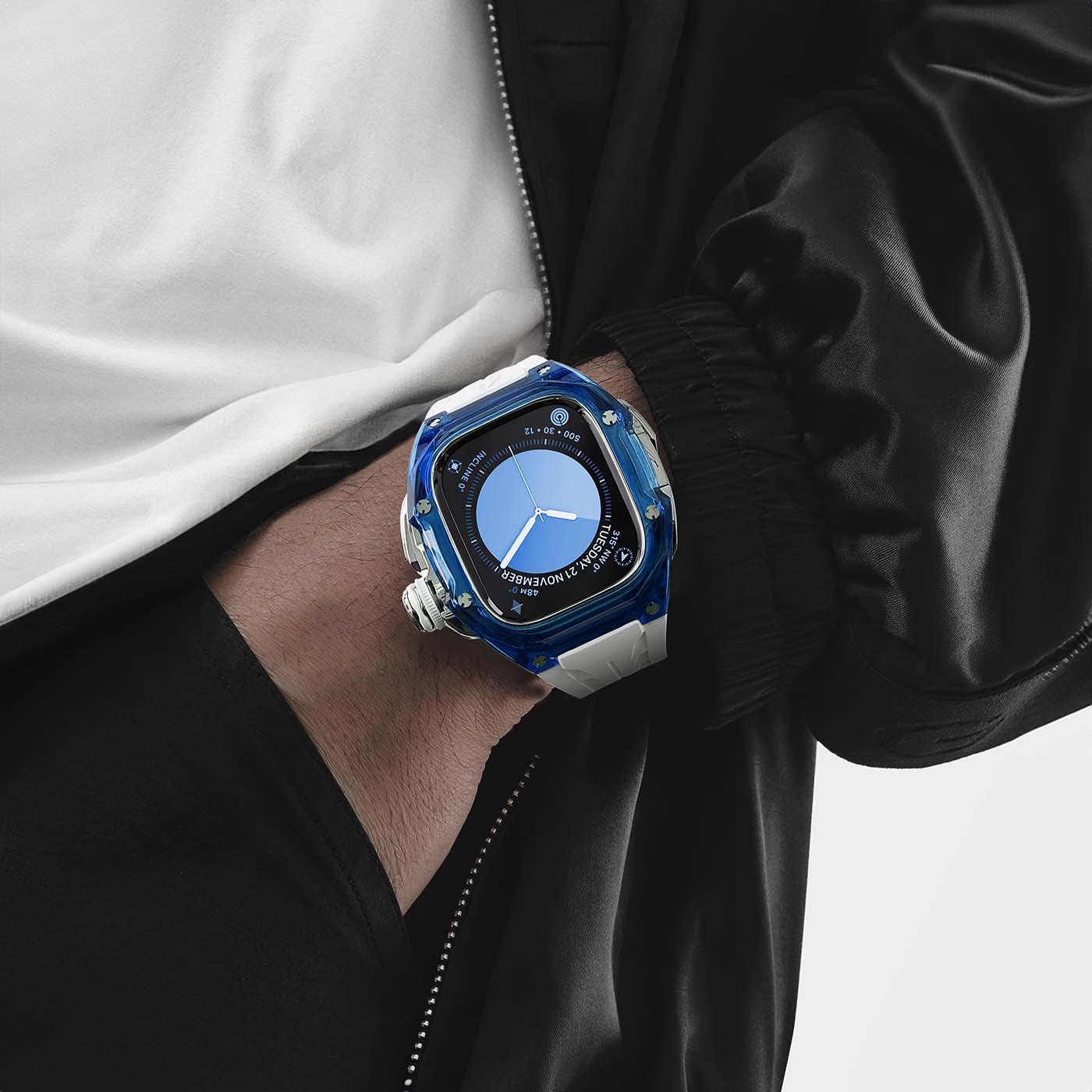 Apple Watch Case for Ultra 1 & 2 - Transparent edition, Sapphire Blue ...