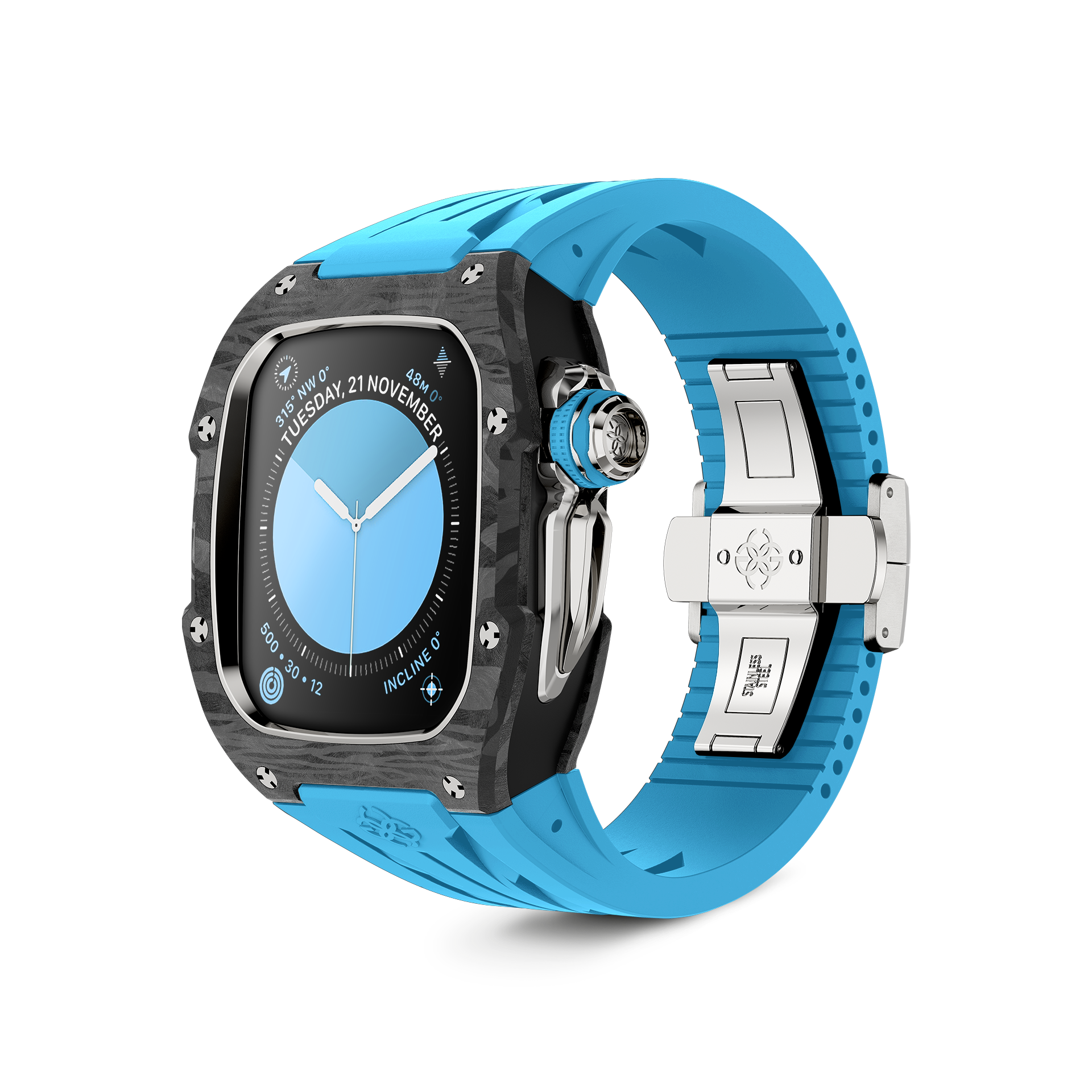 Apple Watch Case Racing Sport Carbon in Sierra Blue | GOLDEN CONCEPT™