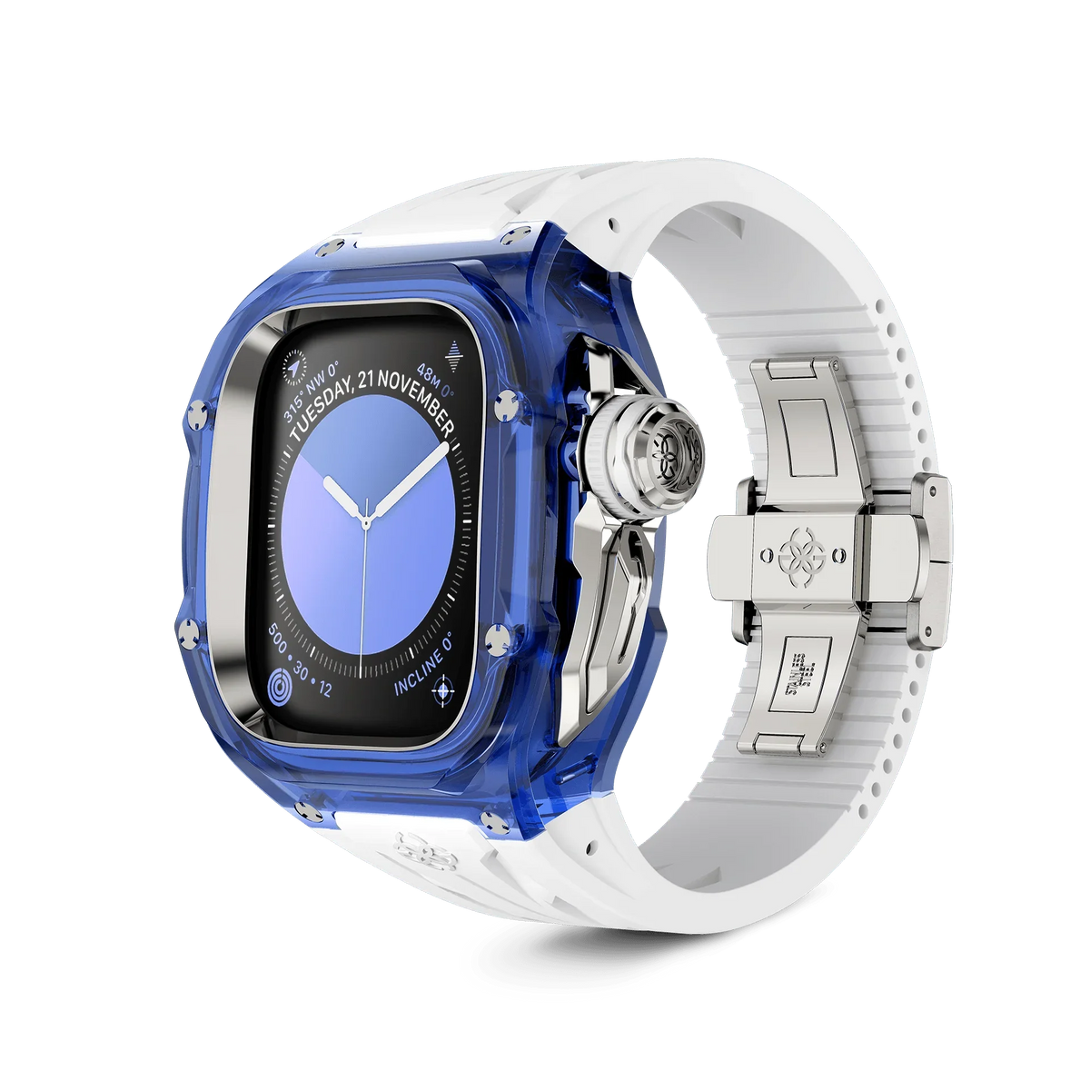 Apple Watch Case for Ultra 1 & 2 - Transparent edition, Sapphire Blue ...