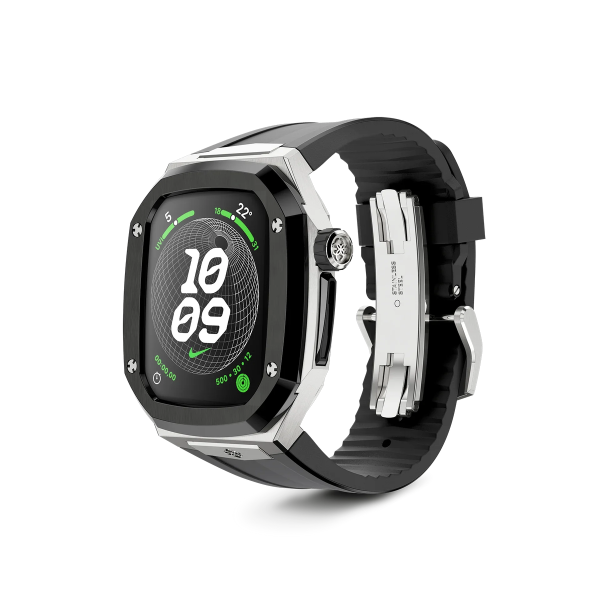 Sport Edition 41MM Apple Watch Case in Silver Jet Black – GOLDEN CONCEPT