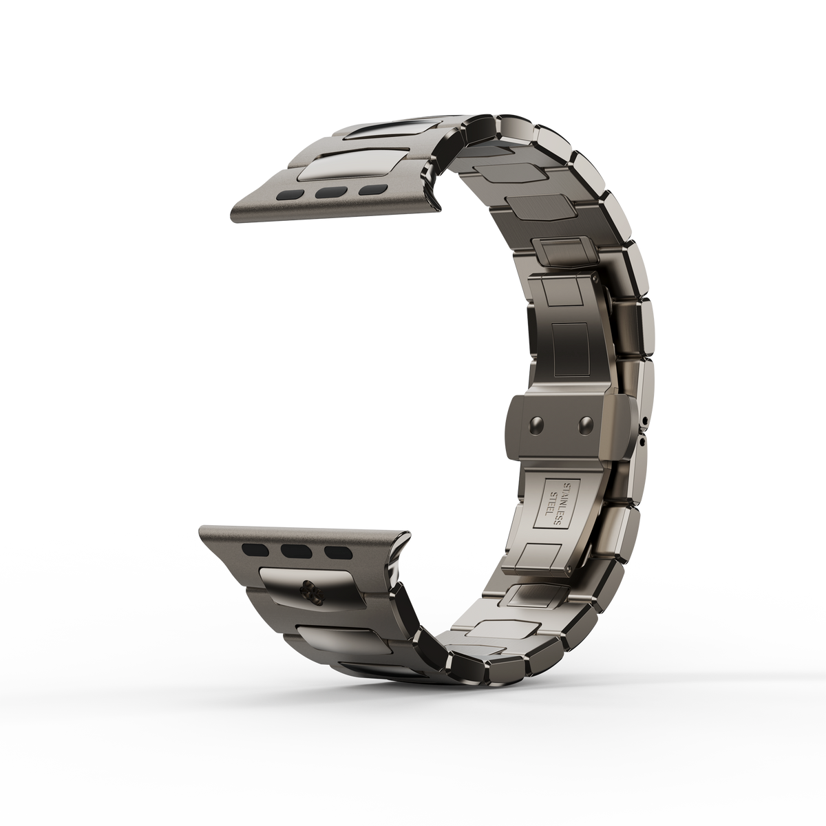 Royal Apple Watch Strap Titanium grey: Click-to-Resize | GOLDEN CONCEPT